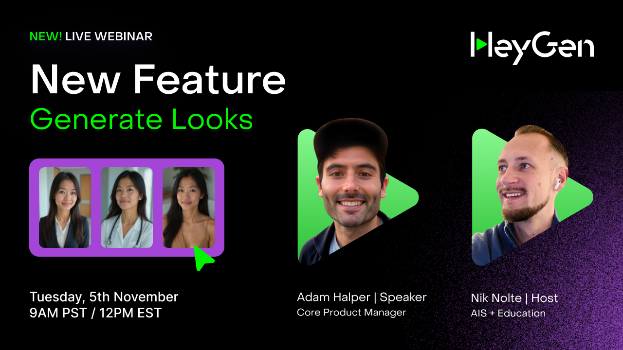 New Feature Launch: Generate Looks – Customize Avatars to Elevate Your ...