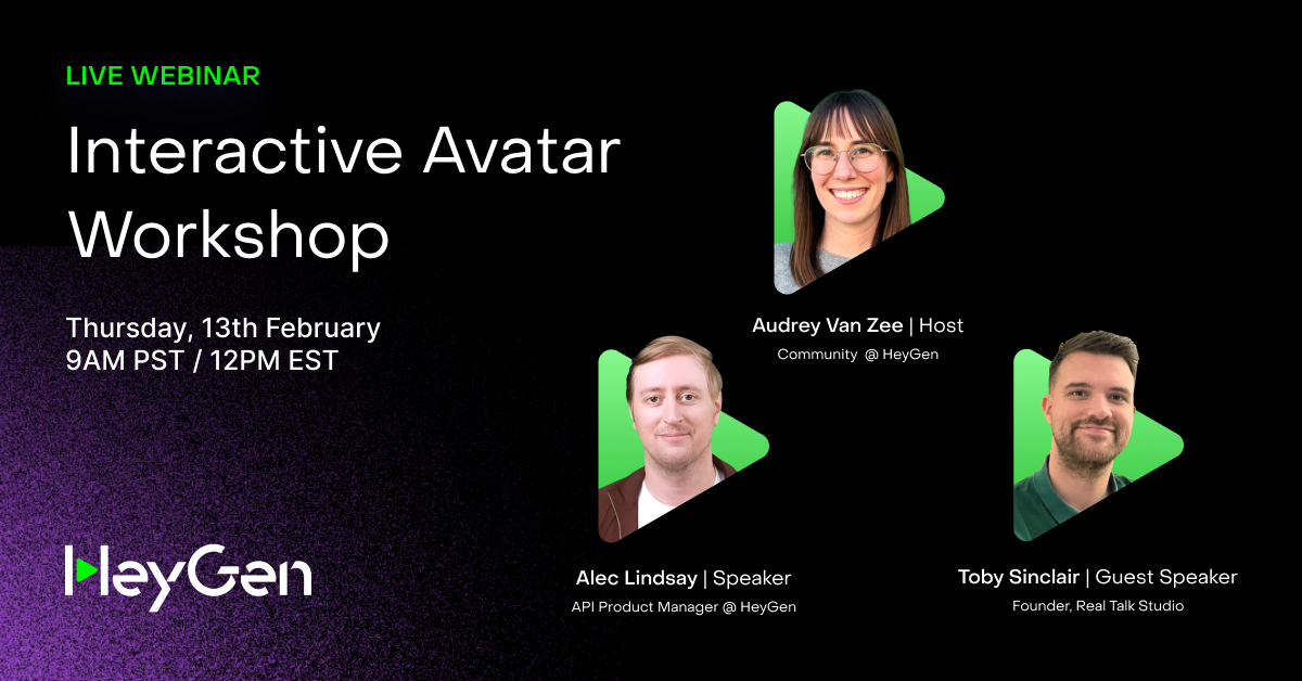 Interactive Avatar Workshop: AI Builder's Story with Toby Sinclair ...