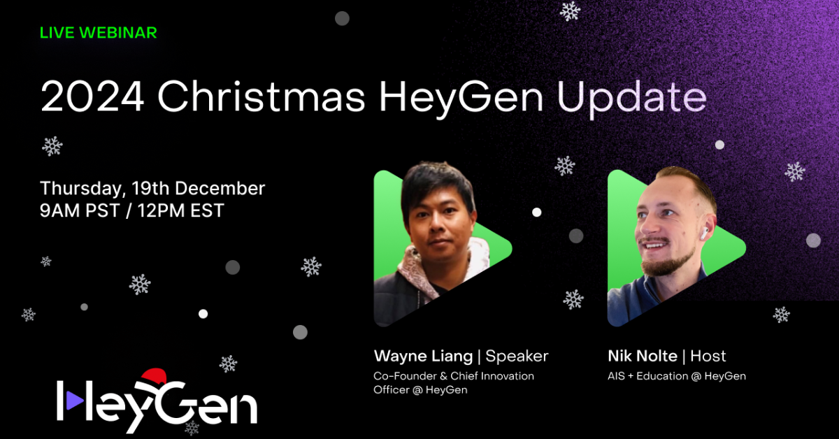 2024 Christmas HeyGen Update - Event | HeyGen Hub