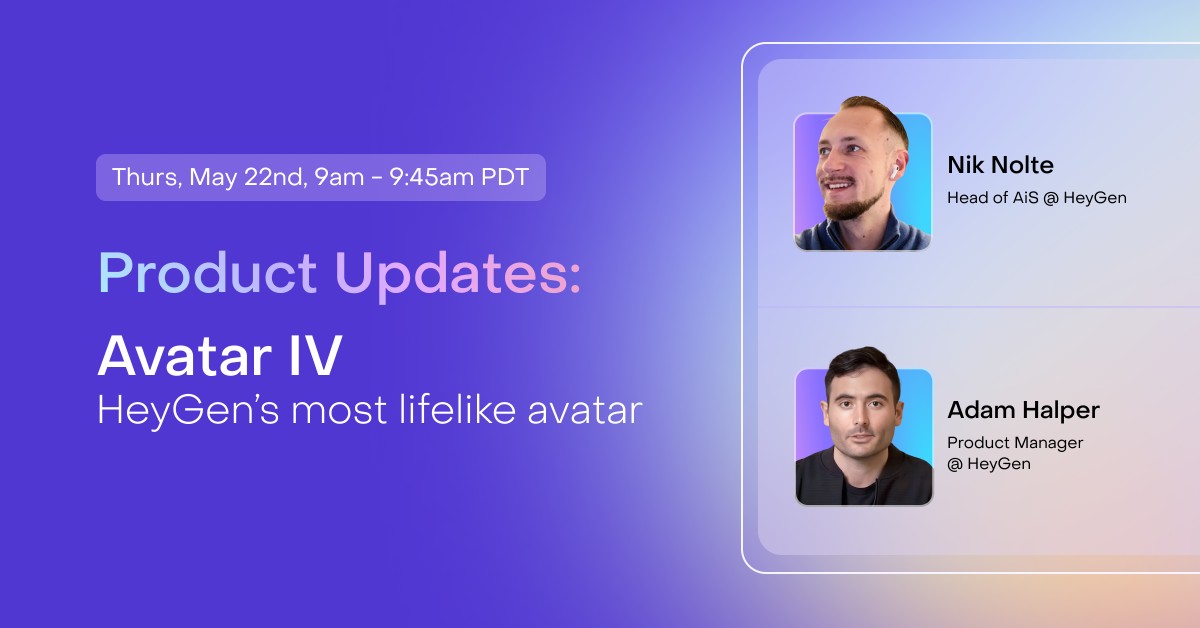 HeyGen Product Updates: Avatar IV, HeyGen's Most Lifelike AI Avatar Yet ...