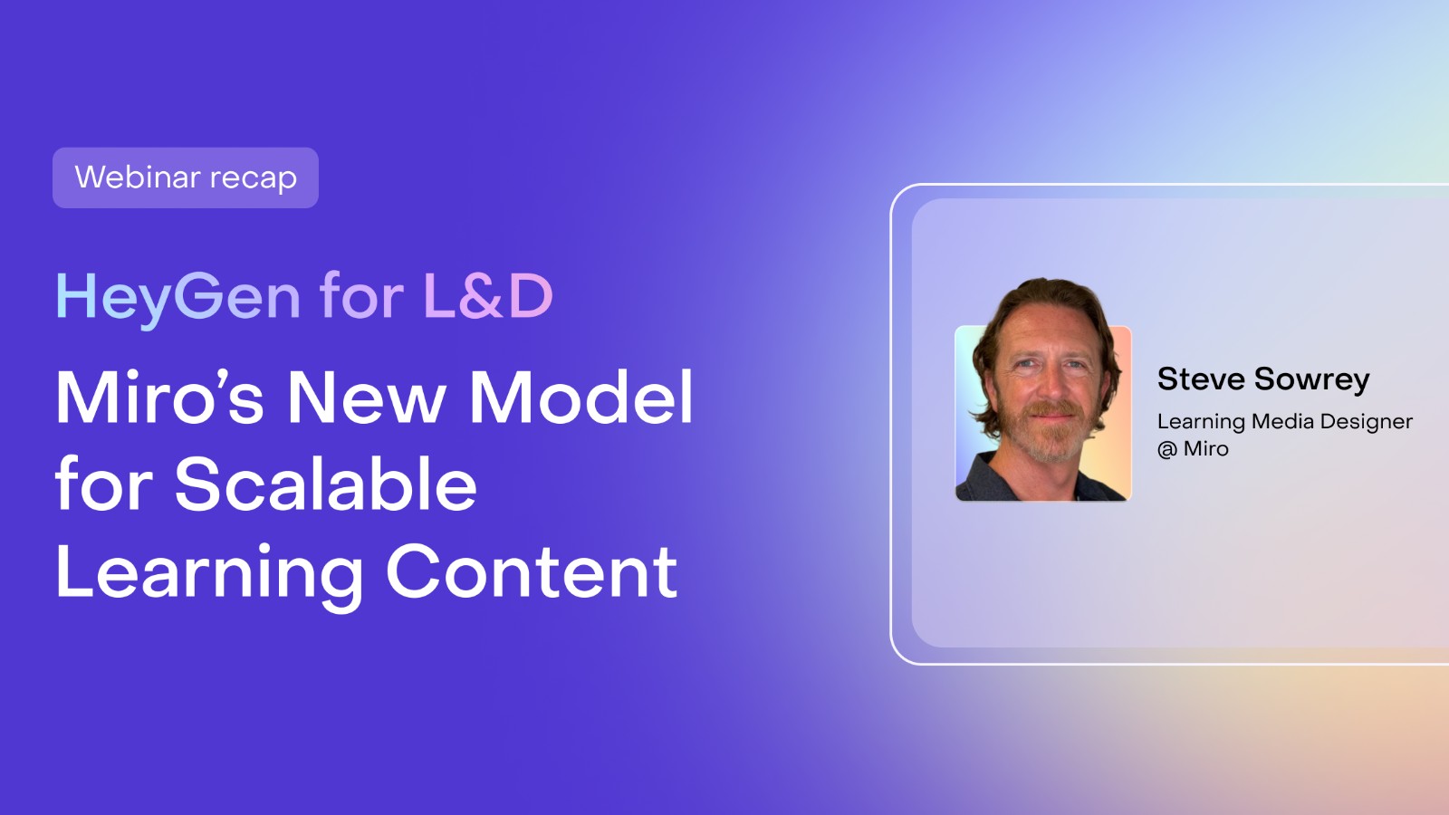 Update, Localize, Repeat: Miro’s New Model for Scalable Learning Content - Guide | HeyGen
