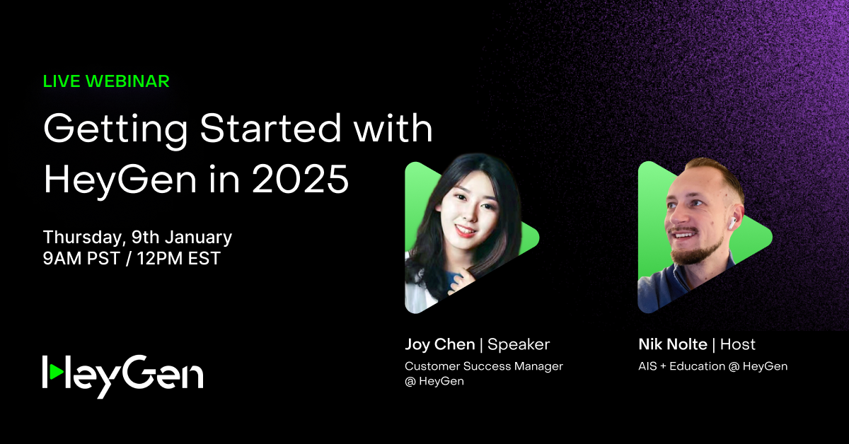 Getting Started With HeyGen in 2025 - Event | HeyGen