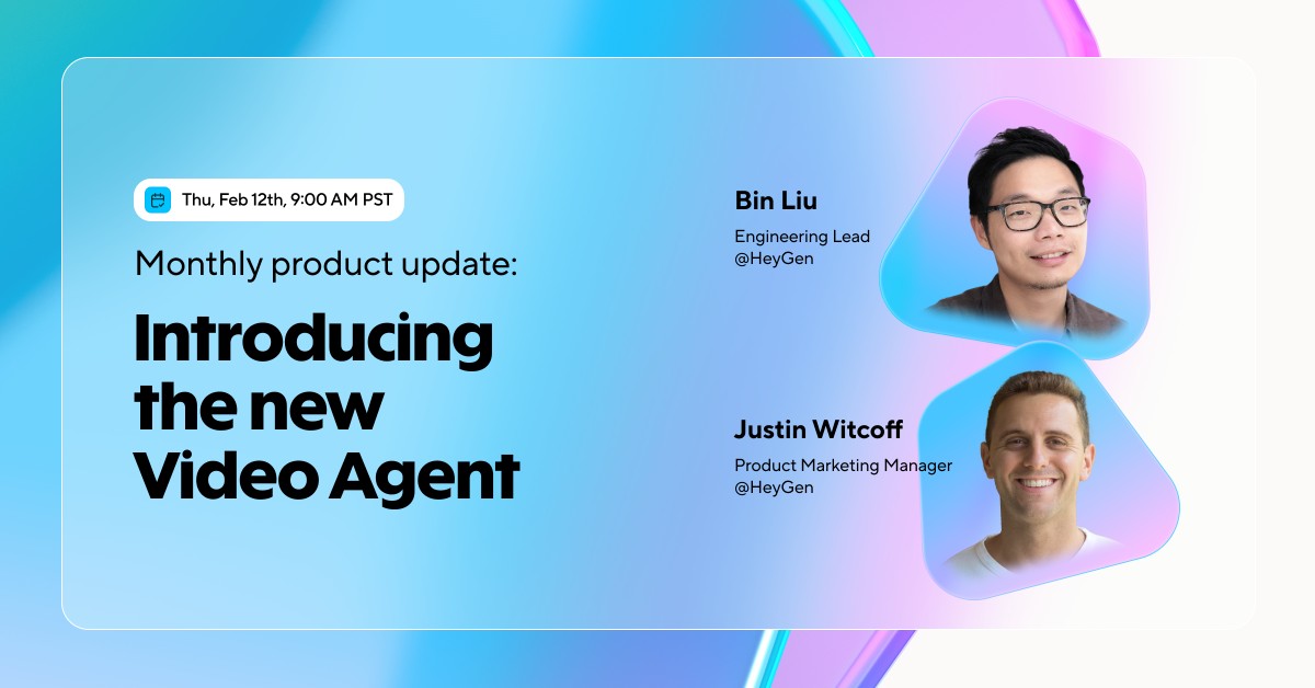 Monthly product update: Introducing the new Video Agent - Event | HeyGen
