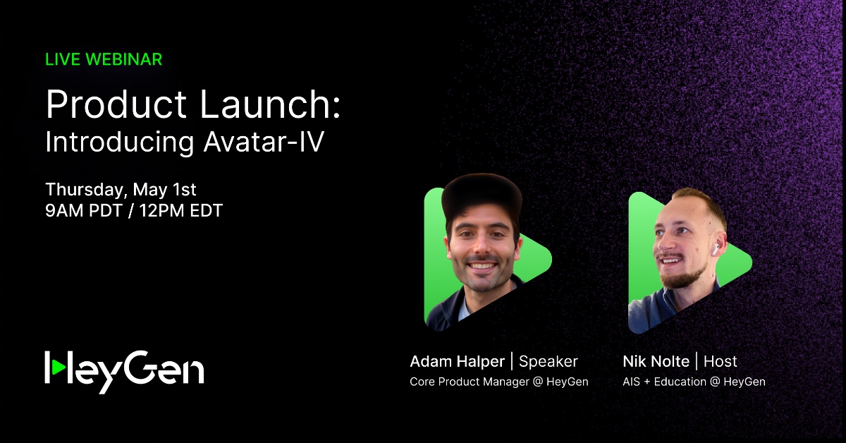 Product Launch: Introducing Avatar-IV - Event | HeyGen