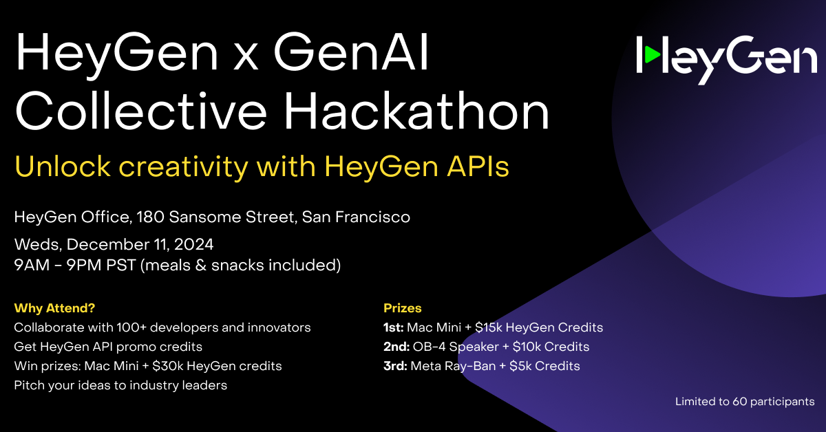 HeyGen x GenAI Collective Hackathon - Event | HeyGen Hub