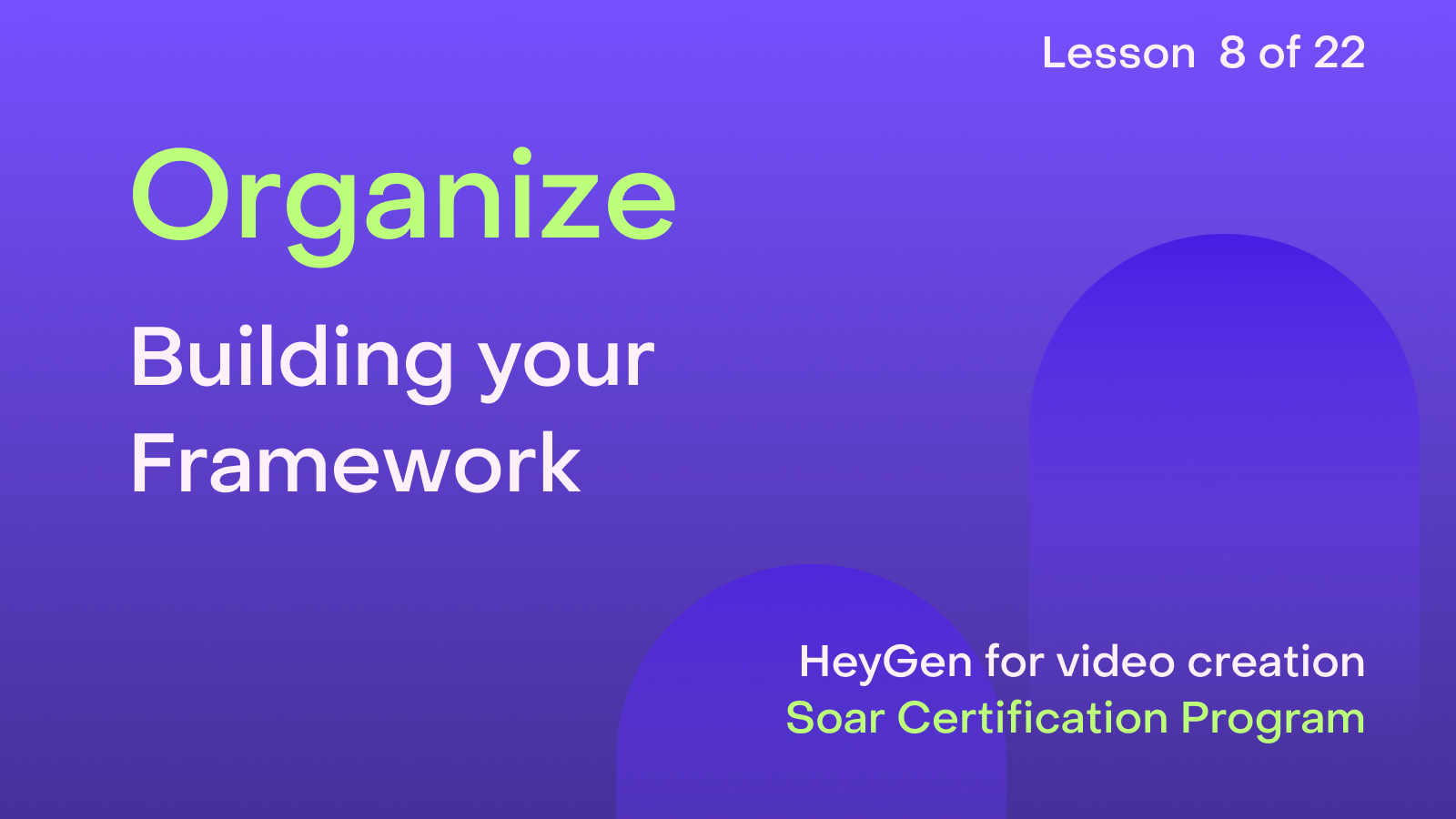 HeyGen Academy Foundations - Organize: Building your framework - Guide ...