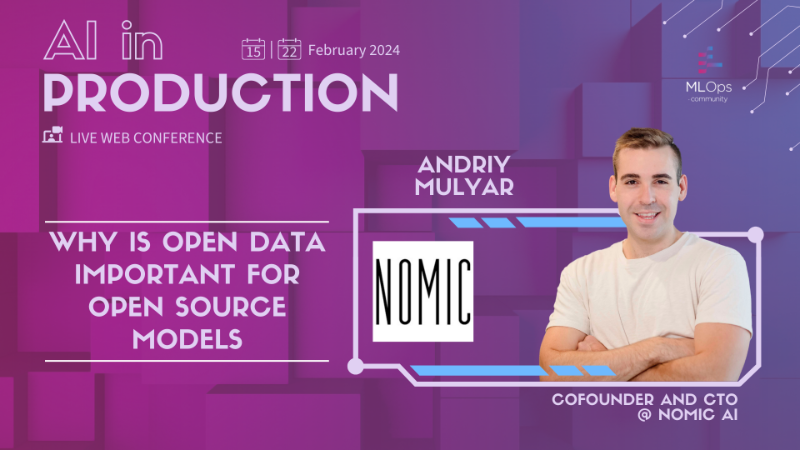 Why is Open Data Important for Open Source Models? - Video | MLOps ...