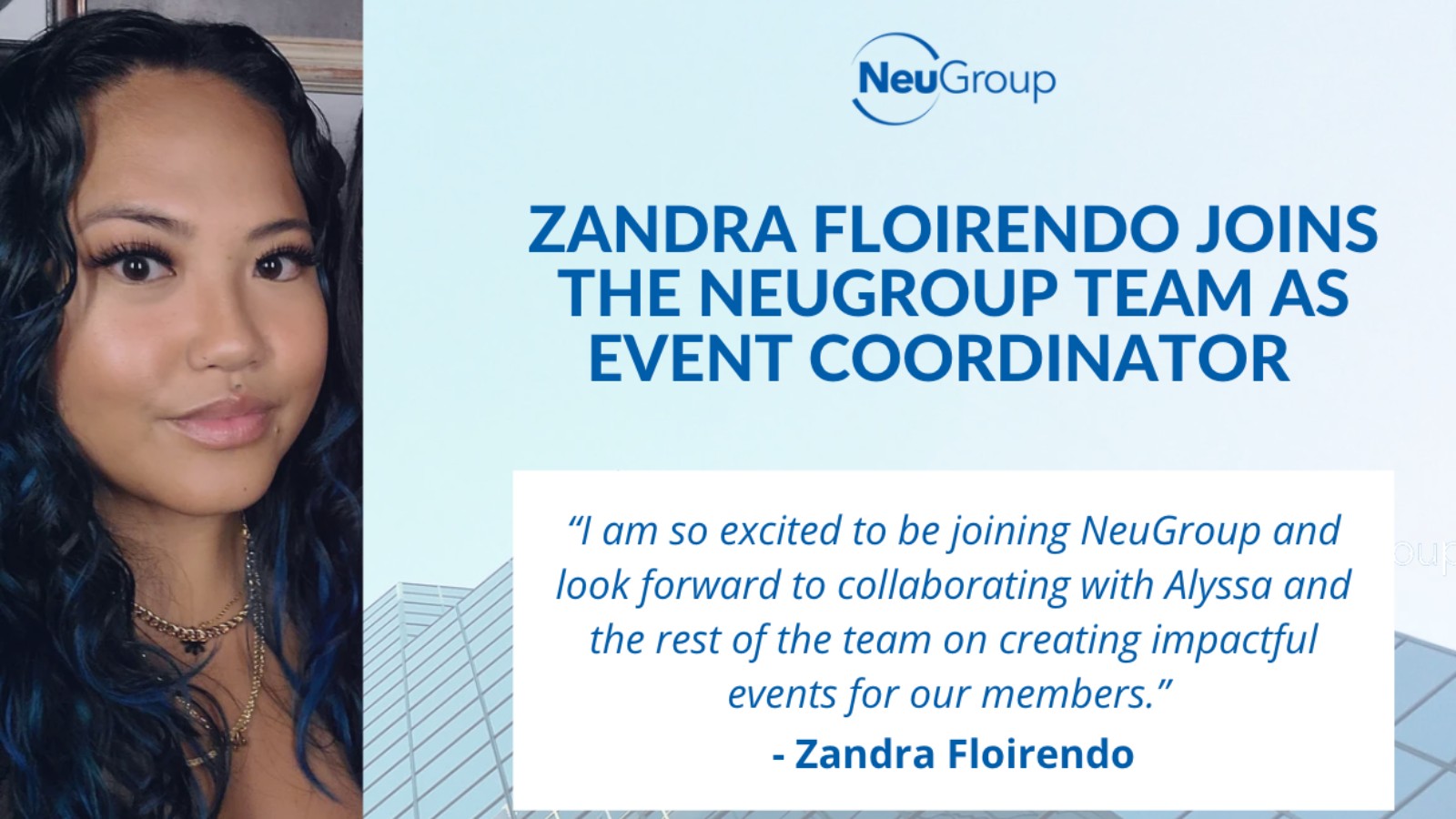Advancing Our Events Process: Zandra Floirendo Joins NeuGroup - Article ...