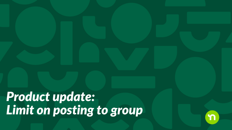 Product update: Limit on posting to group - Update | Nextdoor Resource Hub