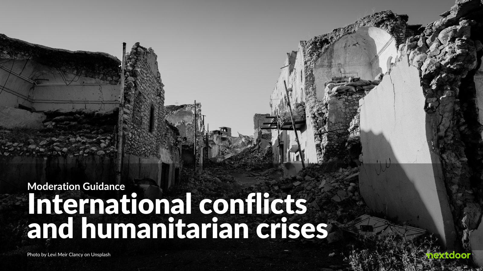 Moderation Guidance: International conflicts and humanitarian crises ...