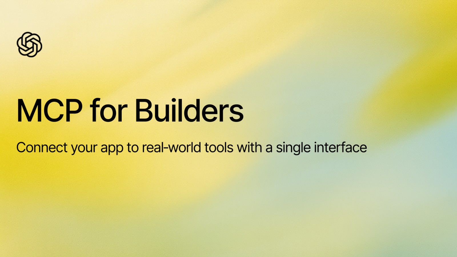 MCP for Builders - Resource | OpenAI Academy
