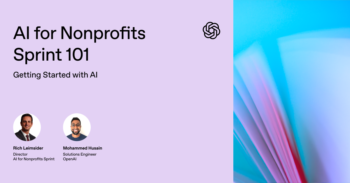 Getting Started with AI for Nonprofits - Event | OpenAI Academy