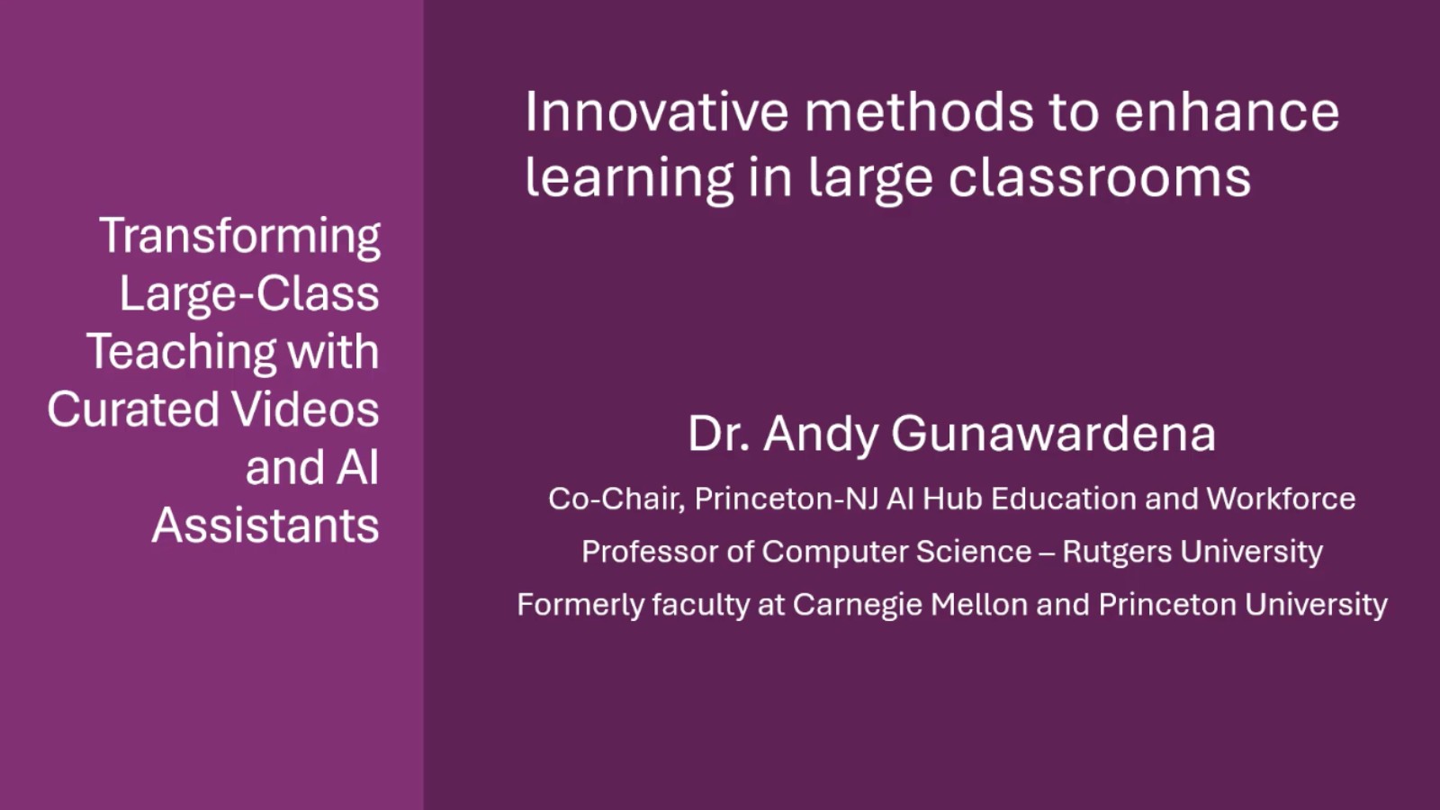 Andy Gunawardena (Data Science) - Video | OpenAI Academy