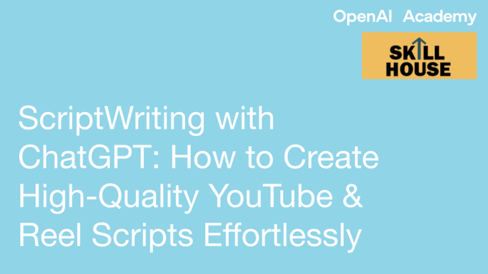 ScriptWriting with ChatGPT: How to Create High-Quality YouTube & Reel Scripts Effortlessly ...