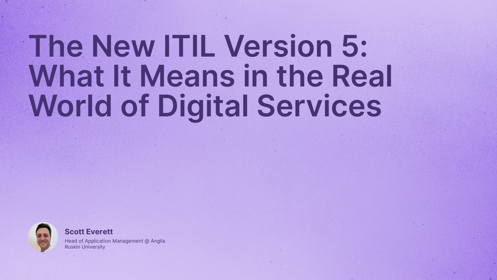The New ITIL Version 5: What It Means in the Real World of Digital ...