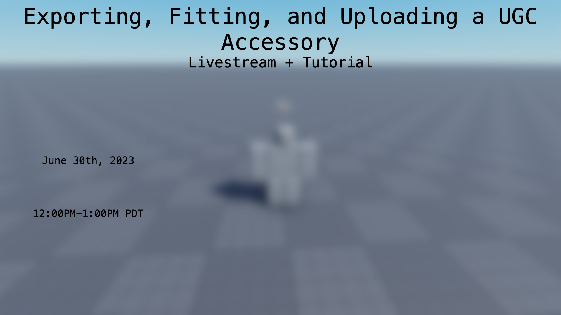Exporting, Fitting, and Uploading A UGC Accessory - Video | Roblox Creator Events