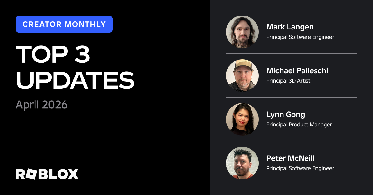 Roblox Creator Monthly Webinar: April - Event | Roblox Creator Events