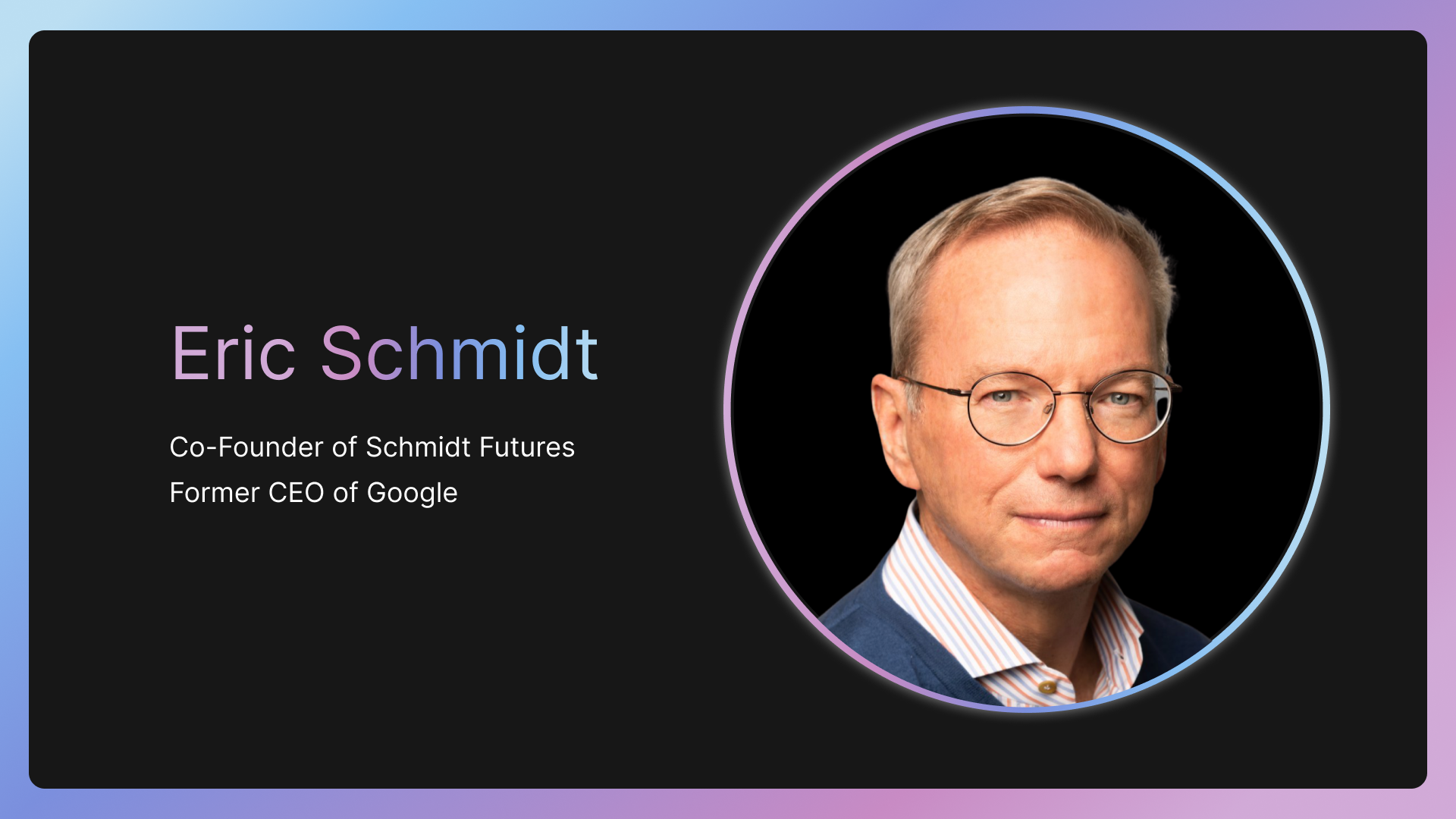 A Global Perspective on AI With Eric Schmidt - Video | Scale Events