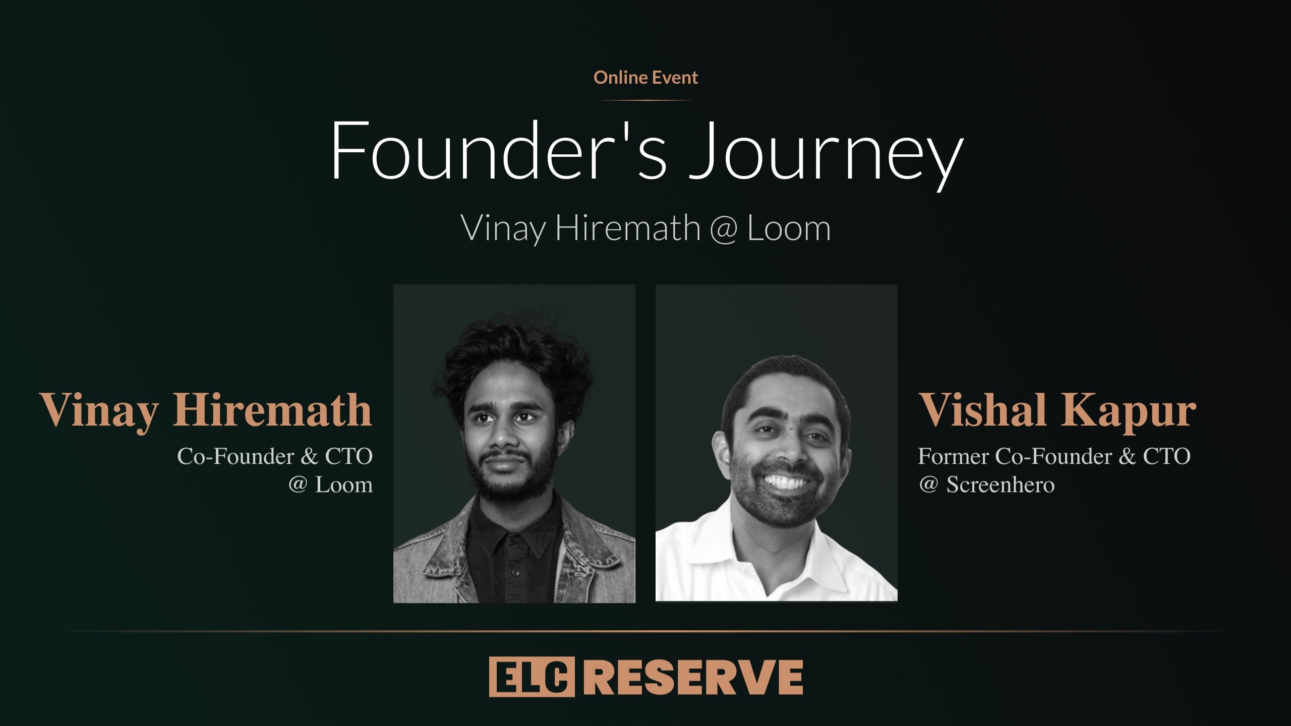 ELC - Founder's Journey with Vinay Hiremath