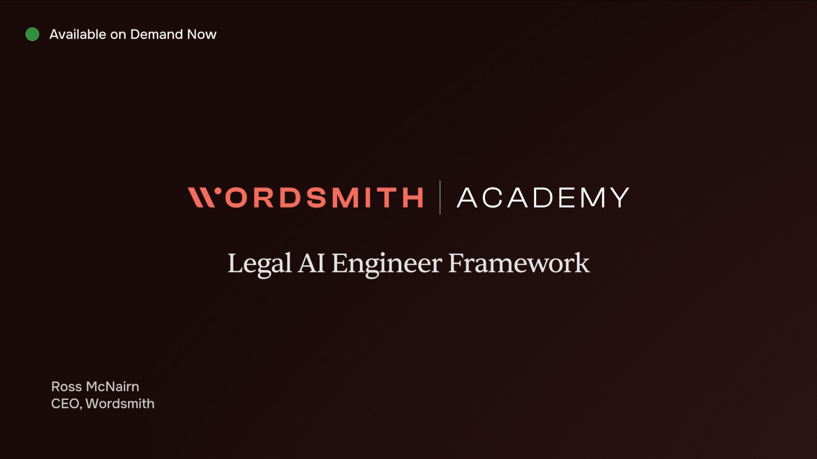 Legal AI Engineer Framework - Resource | Wordsmith AI